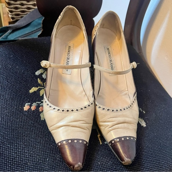 Manolo Blahnik | Shoes | Manolo Blahnik Eu 38 Us 8 Tan Brown Leather ...
